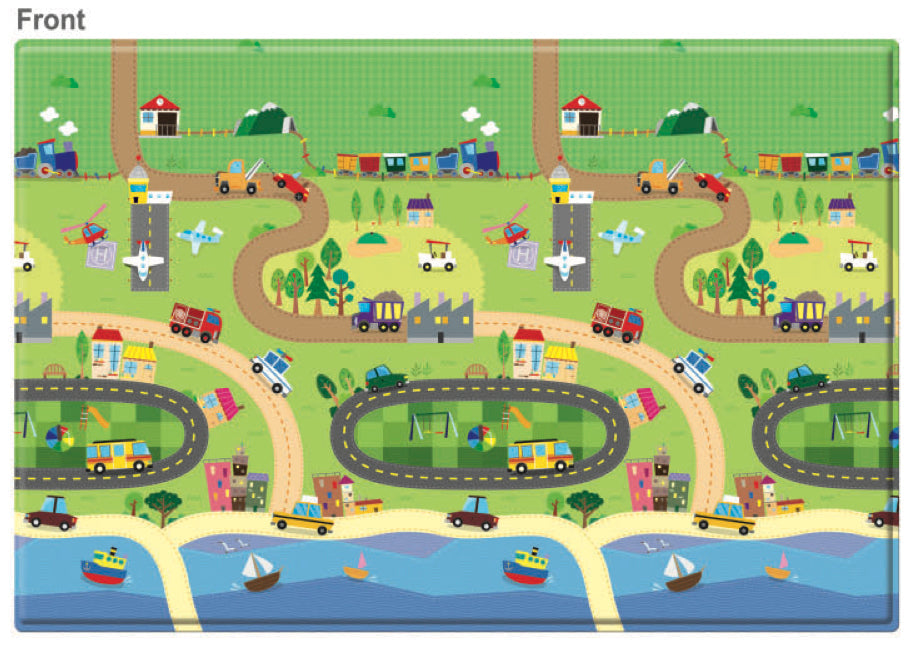 REGULAR Double Sided Play Mat – Happy Village – The Playground Store PH